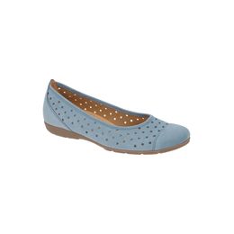 Gabor Ballerina 'Gabor Schuhe Ballerina denim blau gelocht 84.169.10' Damen Gr&ouml;&szlig;e 39 blau