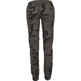Urban Classics Damen Cargohose "Urban Classics Damen Ladies Camo Jogging Pants"schwarzcamouflage, Gr. S, 98% Baumwolle, 2% Elasthan, Hosen