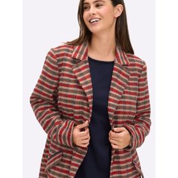 sheego Damen Kurzmantel, braun, Gr. 48, kariert, 90% Polyester, 10% Wolle, M&auml;ntel