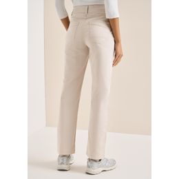 Cecil Damen Culotte, beige, Gr. 36, unifarben, Web, 96% Baumwolle, 4% Elasthan, Hosen, High Waist