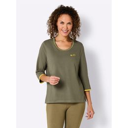 feel good Damen T-Shirt "Shirt", Gr. 52, gr&uuml;n, 95% Baumwolle, 5% Elasthan, unifarben, Shirts