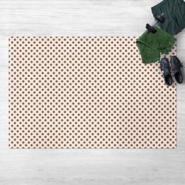 Bilderwelten Kork-Teppich Illustration grau Korkmatte - Punkte Grau auf Wei&szlig; - Punkte Kinderzimmer Baby M&auml;dchen Jungen