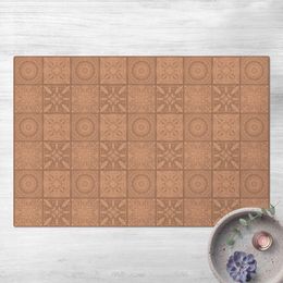 Bilderwelten Kork-Teppich Landhaus grau Spirituell Korkmatte - Orientalischer Mandala Mustermix mit Grau - Mandala Wohnzimmer Schlafzimmer