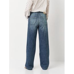 Toni Damen Weite Jeans "Liv", blau, Gr. 19, unifarben, Denim/Jeans, Obermaterial: 98% Baumwolle, 2% Elasthan, Jeans, im Five-Pocket Style