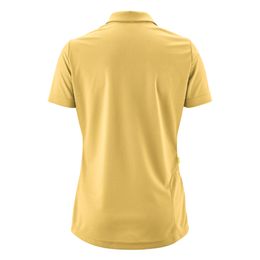 Gonso Damen Radtrikot "Essential Poloshirt W", gelb, Gr. 46, 100% Polyester, Trikots, Damen Radshirt, Polo-Shirt mit Spitzkragen, mit R&uuml;ckentasche