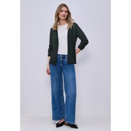Street One Damen Cardigandeep bound gr&uuml;n, Gr. 38, unifarben, Stoff, 65% Polyester, 35% Viskose, Strickjacken, bestehend aus einem Materialmix