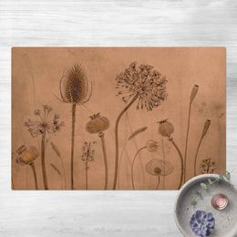 Bilderwelten Kork-Teppich Vintage beige Korkmatte - Growing Old - Pflanzen Wohnzimmer Schlafzimmer