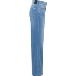 Mustang Damen Weite Jeans "Madison Wide", blau, Gr. 32, unifarben, Denim/Jeans, Obermaterial: 78% Baumwolle, 10% Lyocell, 9% Elastomultiester, 3%