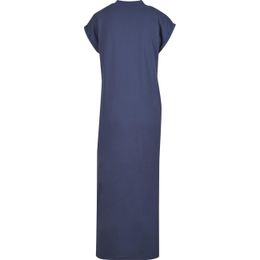 Urban Classics Damen Shirtkleid "Urban Classics Damen Ladies Long Extended Shoulder Dress"vintageblau, Gr. S, unifarben, 100% Baumwolle, Kleider