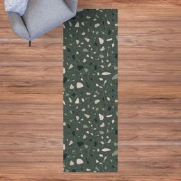 Bilderwelten Kork-Teppich modern gr&uuml;n Mosaik - Detailliertes Terrazzo Muster Messina - Deko Wohnzimmer Schlafzimmer