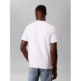 Calvin Klein Herren T-Shirt, wei&szlig;, Gr. M, unifarben, Web, Obermaterial: 100% Baumwolle, Shirts, Regular fit, mit Rundhalsausschnitt
