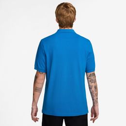 Nike Sportswear Herren Poloshirt "M NK CLUB SS POLO PIQUE"lt photo blau, wei&szlig;, Gr. M, Jersey, Obermaterial: 100% Baumwolle, Shirts, gerade Passform,