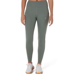 asics Damen Lauftights "asics CORE TIGHT", blau, Gr. XL, Stoff, Obermaterial: 79% Polyester, 21% Elasthan, Hosen, Schnelltrocknend, Atmungsaktiv,