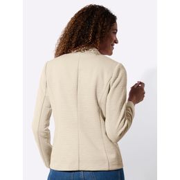 Casual Looks Damen Jerseyblazer "Jersey-Blazer", beige, Gr. 40, 97% Polyester, 3% Elasthan, Blazer