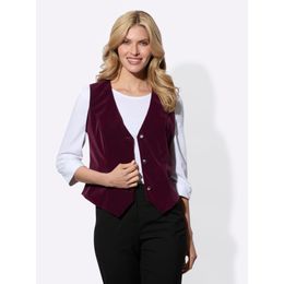 Classic Basics Damen Kurzweste, rot, Gr. 54, unifarben, 80% Polyester, 20% Polyamid, Westen