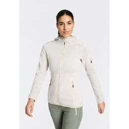 CMP Damen Strickfleecejacke "KNITTED MELANGE HOODY WOMAN HOODY JACKET", beige, Gr. 42, Strick, Obermaterial: 100% Polyester, Jacken, mit