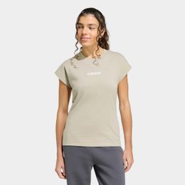 Damen T-Shirt "W LIN SJ T"wonder cargo, wei&szlig;, Gr. XL, adidas Sportswear, Obermaterial: 100% Baumwolle, Shirts, sportlicher Stil, Kurzarm, ohne
