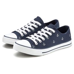 Lascana Damen Sneaker, Gr. 36, blau, Obermaterial: 100% Textilmaterial. Decksohle: 100% Textilmaterial. Futter: 100% Textilmaterial. Laufsohle: 100%