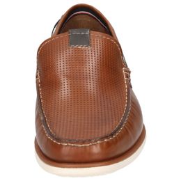 Lerros Herren Loafer, Gr. 42, braun, Leder, Schuhe, Slipper, Schlupfschuh, Mokassin, Halbschuh mit Perforation