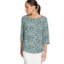 Zero Damen Blusentop "Damen mit Print.", gr&uuml;n, Gr. 36, Obermaterial: 100% Viskose, Blusen