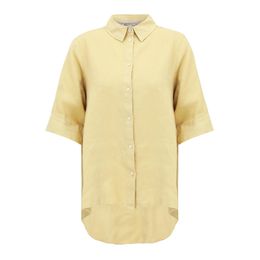 Cartoon Damen Kurzarmbluse "Damen mit Kragen", gr&uuml;n, Gr. 36, Obermaterial: 100% Leinen, Blusen