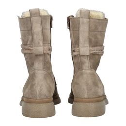 Gabor Damen Schn&uuml;rstiefelette "Gabor Stiefelette Veloursleder", Gr. 40, beige, Veloursleder, Schuhe