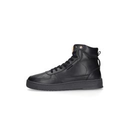 N91 Herren Sneaker "Bball Hi M AB", Gr. 45, schwarz, Kalbsleder, Schuhe, Halbschuh Leder handgefertigt, sportlicher Freizeitschuh Herren