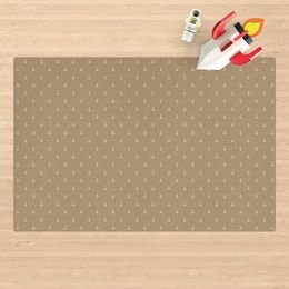 Bilderwelten Kork-Teppich Illustration blau Korkmatte - No.YK40 Anker Blau Wei&szlig; - Deko Kinderzimmer Baby M&auml;dchen Jungen