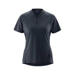 Gonso Damen Radtrikot "SITIVO Jersey Blue W"nachtblau, Gr. 52, 100% Polyester, Trikots, Damen Fahrradtrikot mit R&uuml;ckentasche, Half-Zip Trikot, Loose
