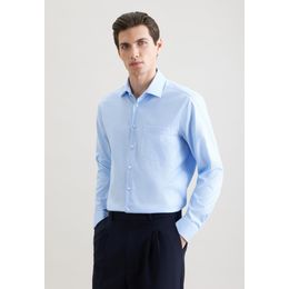Seidensticker Herren Businesshemd "Schwarze Rose", blau, Gr. 40, unifarben, 100% Baumwolle, Hemden, Regular 1/1 Kentkragen Uni
