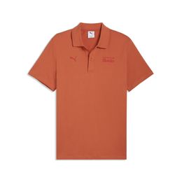 Poloshirt Puma "Porsche Legacy Essentials Polo Herren", Herren, Gr. L, amarena orange, Obermaterial: 100% Baumwolle. Kragen: 100% Baumwolle, clean, regular fit, Shirts