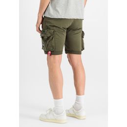 Herren Shorts "Crew Short Patch", gr&uuml;n, Gr. 29, Alpha Industries, Obermaterial: 98% Baumwolle, 2% Elastan; Futter: 100% Baumwolle, Hosen
