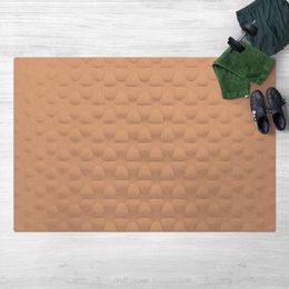 Bilderwelten Kork-Teppich Abstrakt weiss 3D-Effekt - Bl&uuml;tenmuster in 3D - Deko Wohnzimmer Schlafzimmer