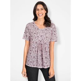 Inspirationen Damen Print-Shirt "Shirt", rosa, Gr. 40, gebl&uuml;mt, gemustert, mehrfarbig, 95% Polyester, 5% Elasthan, Shirts