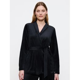 Triumph Morgenmantel ' Sensual Velour Robe Top ' Damen Gr&ouml;&szlig;e 4XL schwarz