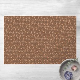 Bilderwelten Kork-Teppich modern grau Korkmatte - Nat&uuml;rliches Muster Wellen vor Grau - Deko Wohnzimmer Schlafzimmer