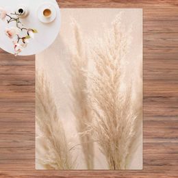 Bilderwelten Kork-Teppich Tropisch beige Korkmatte - Pampasgras im Sonnenlicht - Gr&auml;ser Wohnzimmer Schlafzimmer