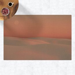 Bilderwelten Kork-Teppich Abstrakt pastell originell Korkmatte - D&uuml;nen im Mondschein - Deko Wohnzimmer Schlafzimmer