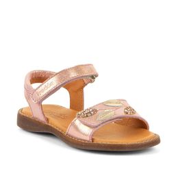 froddo M&auml;dchen Riemchensandale "LORINE_LUNA", Gr. 28rosa, goldfarben, Nubukleder, Glitzer, metallic, festlich, Schuhe, Sommerschuh, Sandalette,