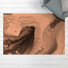 Bilderwelten Kork-Teppich Abstrakt grau originell Korkmatte - Dunst und Wasser I - Deko Wohnzimmer Schlafzimmer