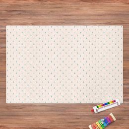Bilderwelten Kork-Teppich Illustration t&uuml;rkis Korkmatte - No.YK62 Anker T&uuml;rkis - Deko Kinderzimmer Baby M&auml;dchen Jungen