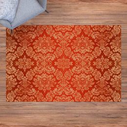 Bilderwelten Kork-Teppich Vintage rot Korkmatte - Barocktapete - Barock Wohnzimmer Schlafzimmer