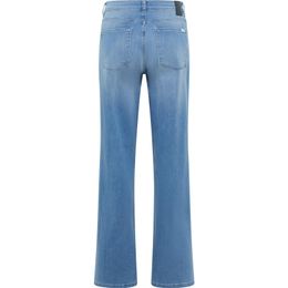 Mustang Damen Weite Jeans "Madison Wide", blau, Gr. 33, unifarben, Denim/Jeans, Obermaterial: 78% Baumwolle, 10% Lyocell, 9% Elastomultiester, 3%