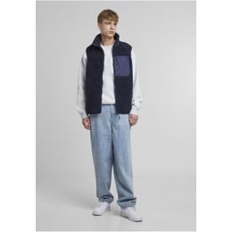 Urban Classics Herren Steppweste "Urban Classics Sherpa Vest"navy, Gr. L, 100% Polyester, Westen