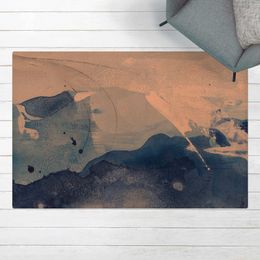 Bilderwelten Kork-Teppich Abstrakt blau originell Korkmatte - Nordk&uuml;ste I - Deko Wohnzimmer Schlafzimmer