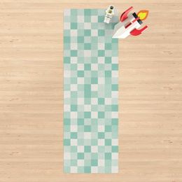 Bilderwelten Kork-Teppich Illustration gr&uuml;n Korkmatte - Geometrisches Muster Mosaik Mintgr&uuml;n - Geometrisch Kinderzimmer Baby M&auml;dchen Jungen