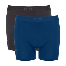 Sloggi Herren Boxershorts "SLG Base", Gr. M, schwarz, Single Jersey, Obermaterial: 95% Baumwolle, 5% Elasthan, Unterhosen, weicher Elastikbund mit