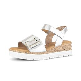 Gabor Damen Plateausandaletten "Plateau Sandale", Gr. 40silber, Schuhe