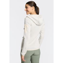 CMP Damen Strickfleecejacke "KNITTED MELANGE HOODY WOMAN HOODY JACKET", beige, Gr. 44, Strick, Obermaterial: 100% Polyester, Jacken, mit