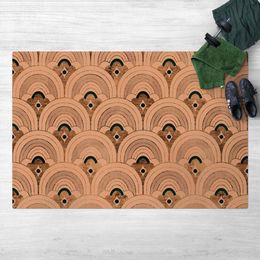 Bilderwelten Kork-Teppich Vintage gold Korkmatte - Die goldenen Zwanziger IV - Retro Wohnzimmer Schlafzimmer